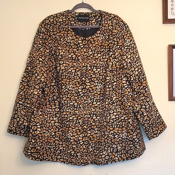 Who What Wear | Jackets & Coats | Who What Wear Leopard Print Topper ...